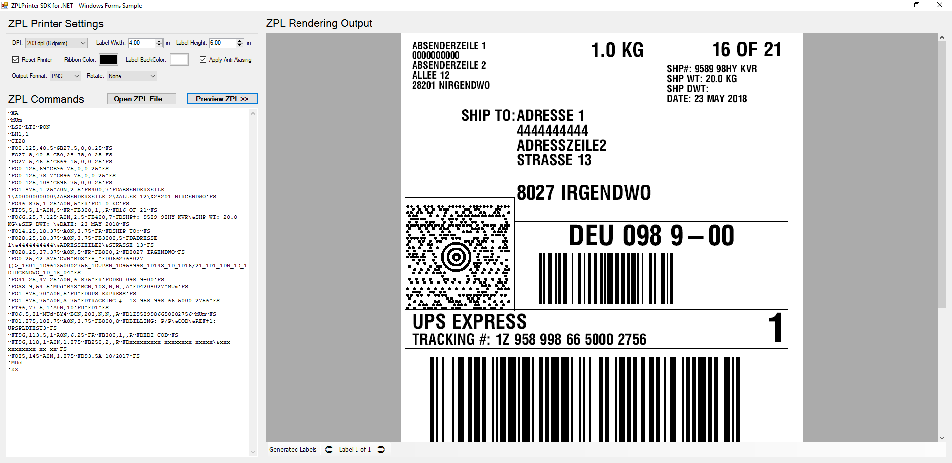  ZPL Printer Emulator SDK
